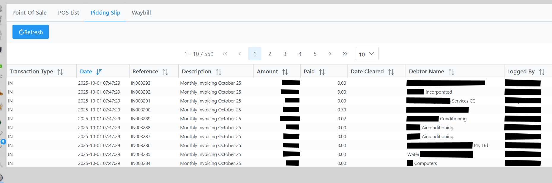 Picking Slip List - PFIM Business WIKI